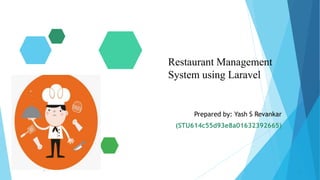 Restaurant Management using laravel PPT.pptx