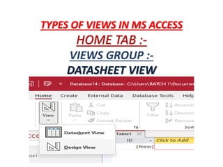 PROJECT PPT on Ms access | PPT