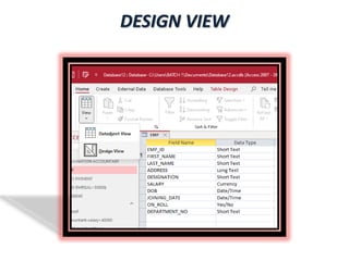 PROJECT PPT on Ms access | PPT