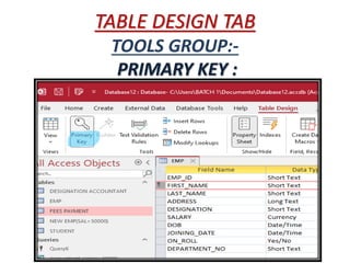 PROJECT PPT on Ms access | PPT