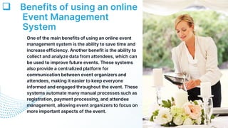 Event management system | PPTX