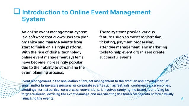 Event management system | PPTX