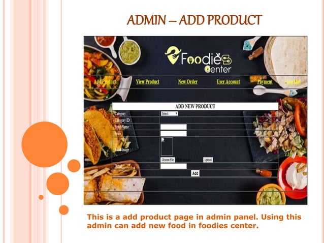 Online food ordering System projectppt.pptx | Bars & Restaurants ...