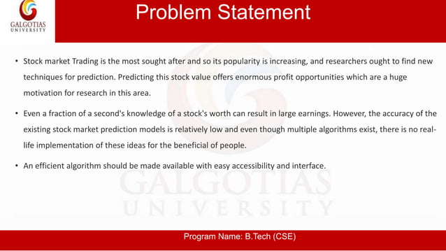 stock market prediction and analysis using python | PPT