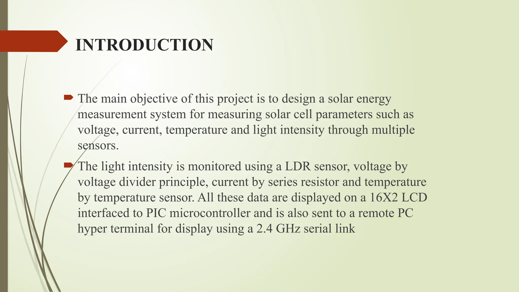 SOLAR POWER MEASUREMENT SYSTEM PROJECT PPT | PPTX