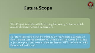 autonomous obstacle avoiding car robot with two wheel using arduino | PPT