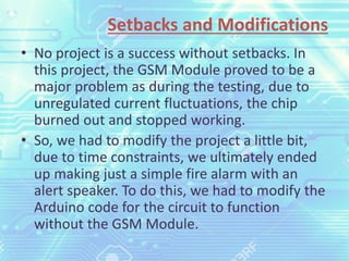 GSM Based SMS fire alert system | PPTX
