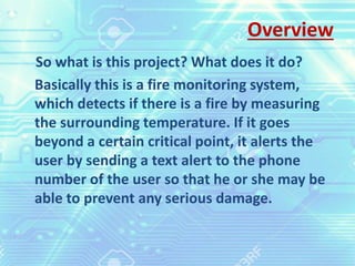 GSM Based SMS fire alert system | PPTX