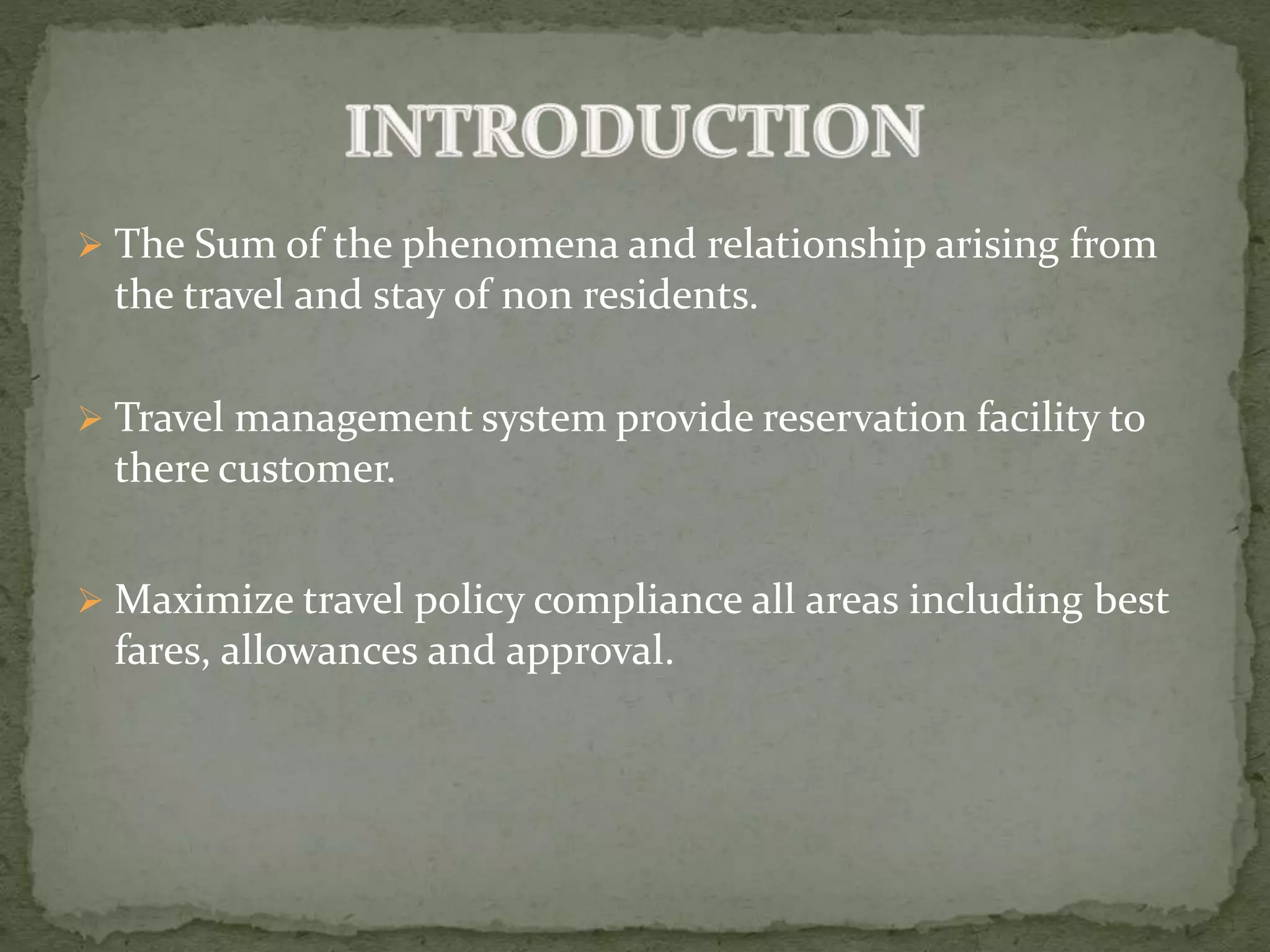 Tour and Travel Management System ppt | PPTX