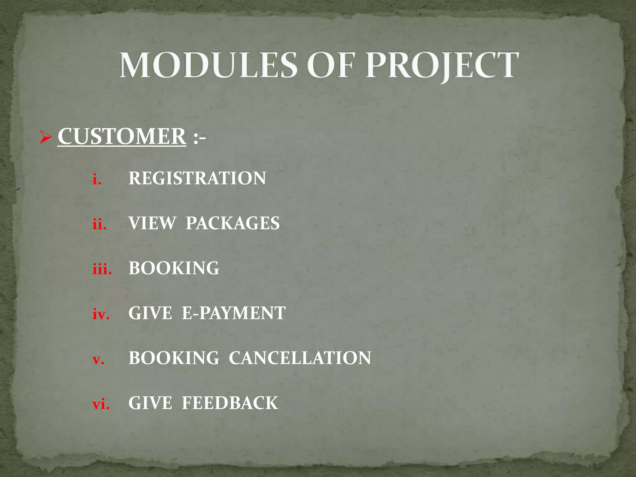 Tour and Travel Management System ppt | PPTX