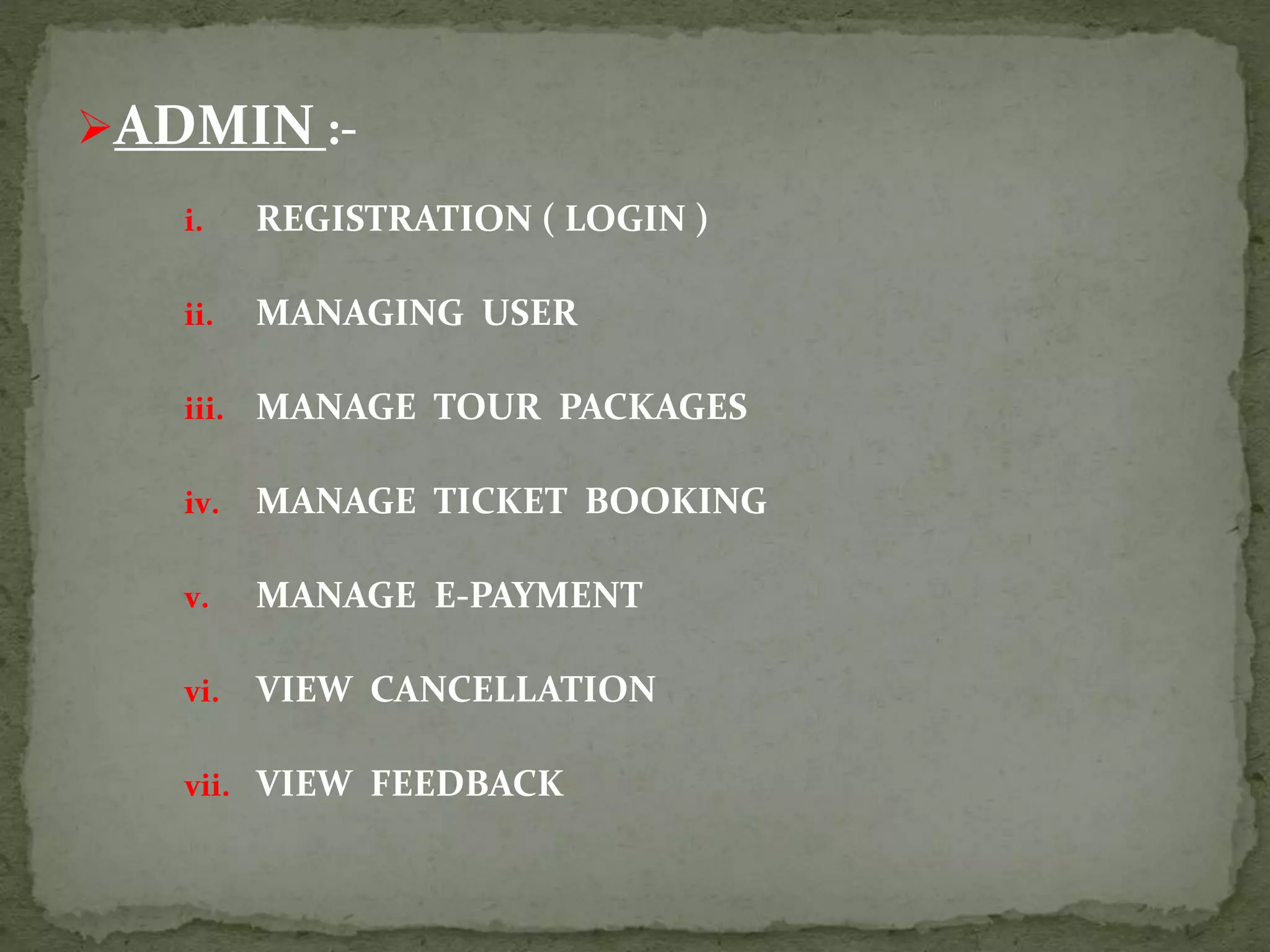 Tour and Travel Management System ppt | PPTX