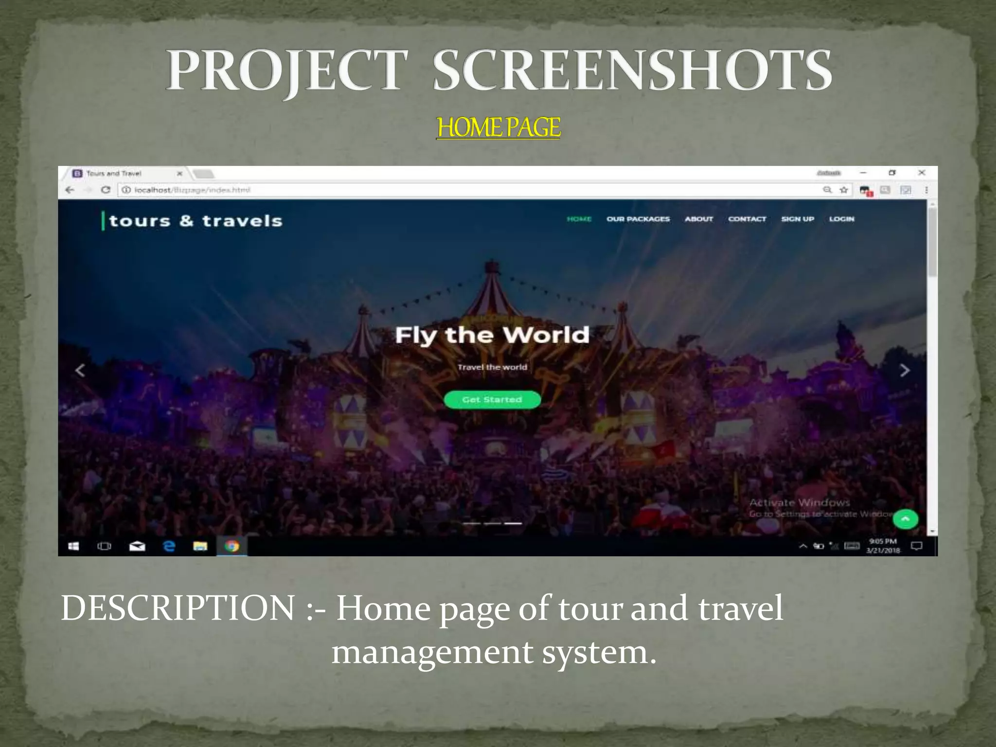 Tour and Travel Management System ppt | PPTX