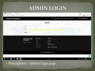 Tour and Travel Management System ppt | PPTX