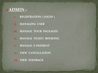 Tour and Travel Management System ppt | PPTX