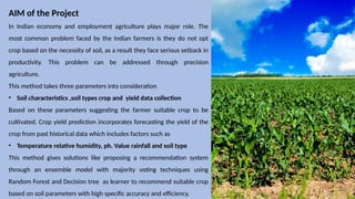 Project ppt Crop recommendation systems. | PPTX