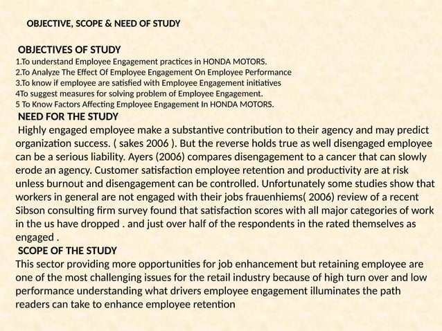 PROJECT_PPT MBA Sample Honda Project explained | PPT