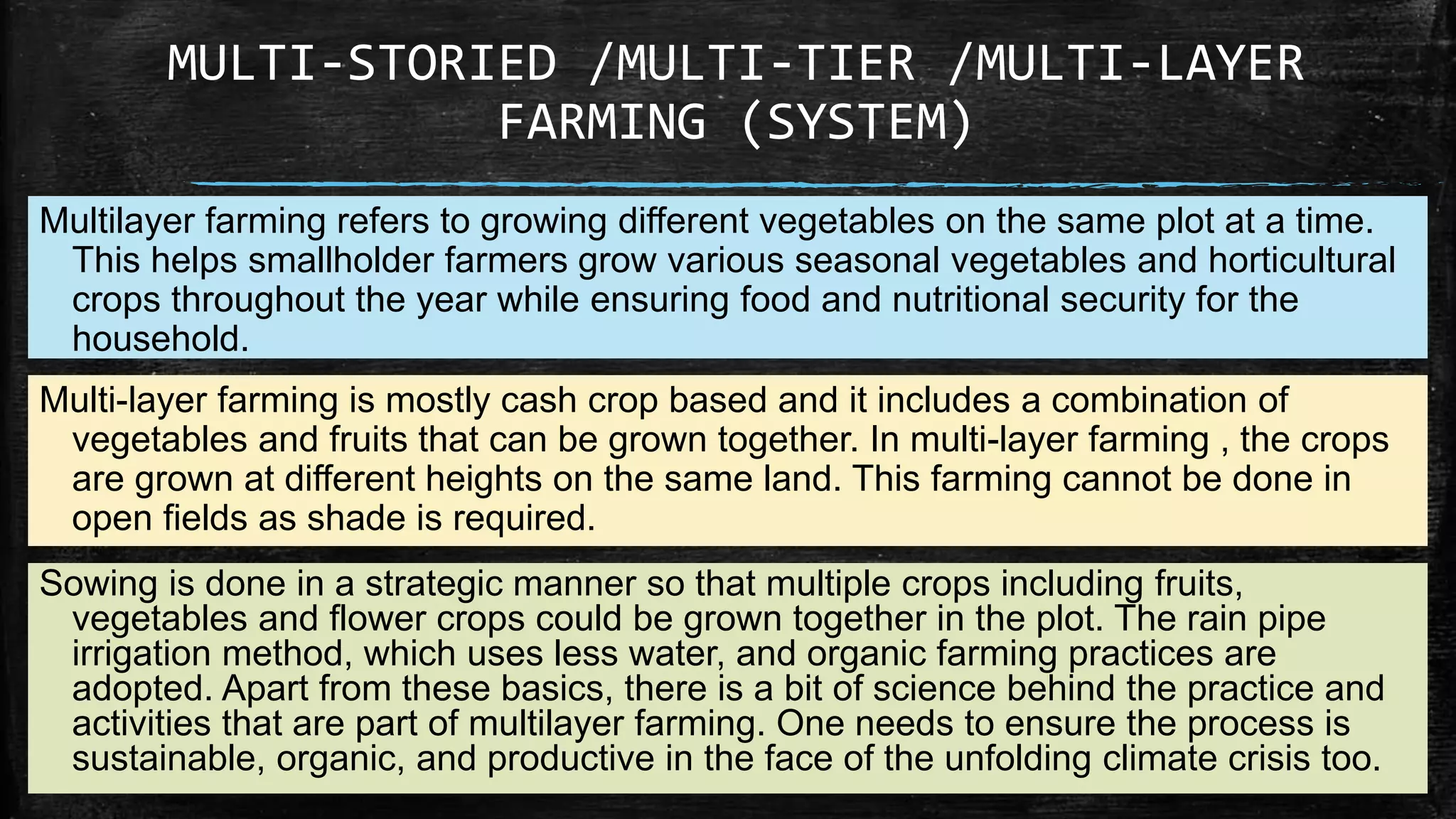 multi-layer farming system | PPTX