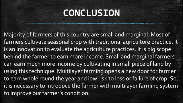 multi-layer farming system | PPTX