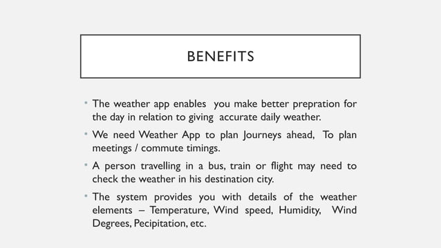 Project PPT Weather App.pptx by bsc students | PPTX