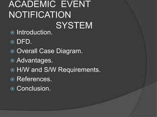 Academic Event Notification System | PPTX