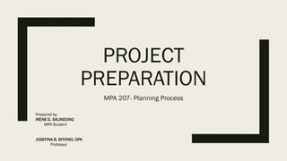 Project Preparation | PDF
