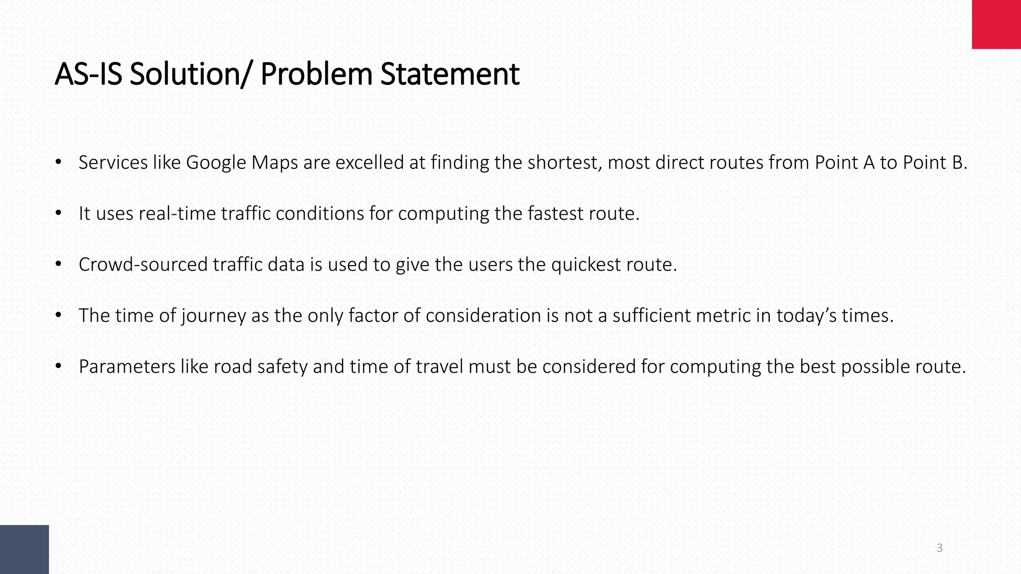 Decentralized system to compute safest route | PPT