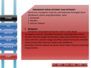 Pengertian internet dan intranet | PPT