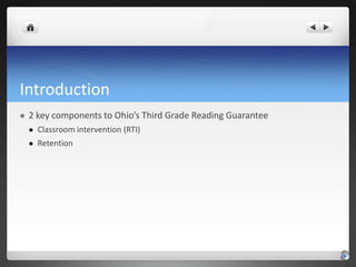Third Grade Reading Guarantee Research Proposal | PPT