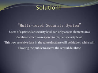 Distributed database security with discretionary access control | PPTX