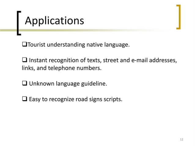 Word Detection & Translation from image on an android device | PPT