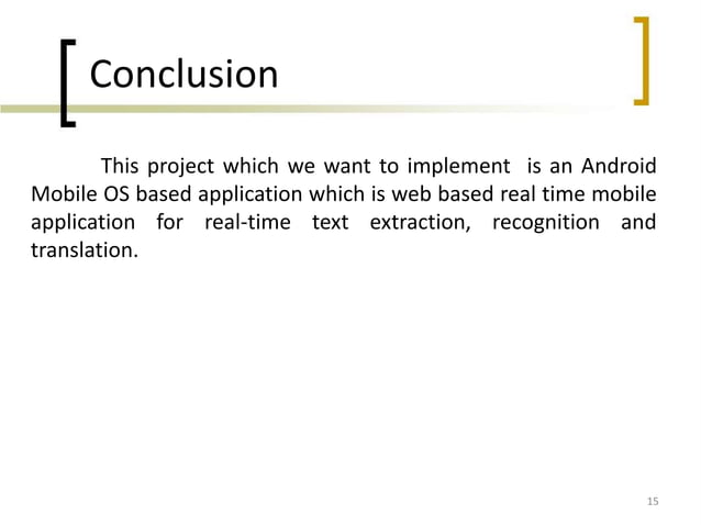 Word Detection & Translation from image on an android device | PPT