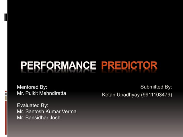 Performance Predictor | PPT