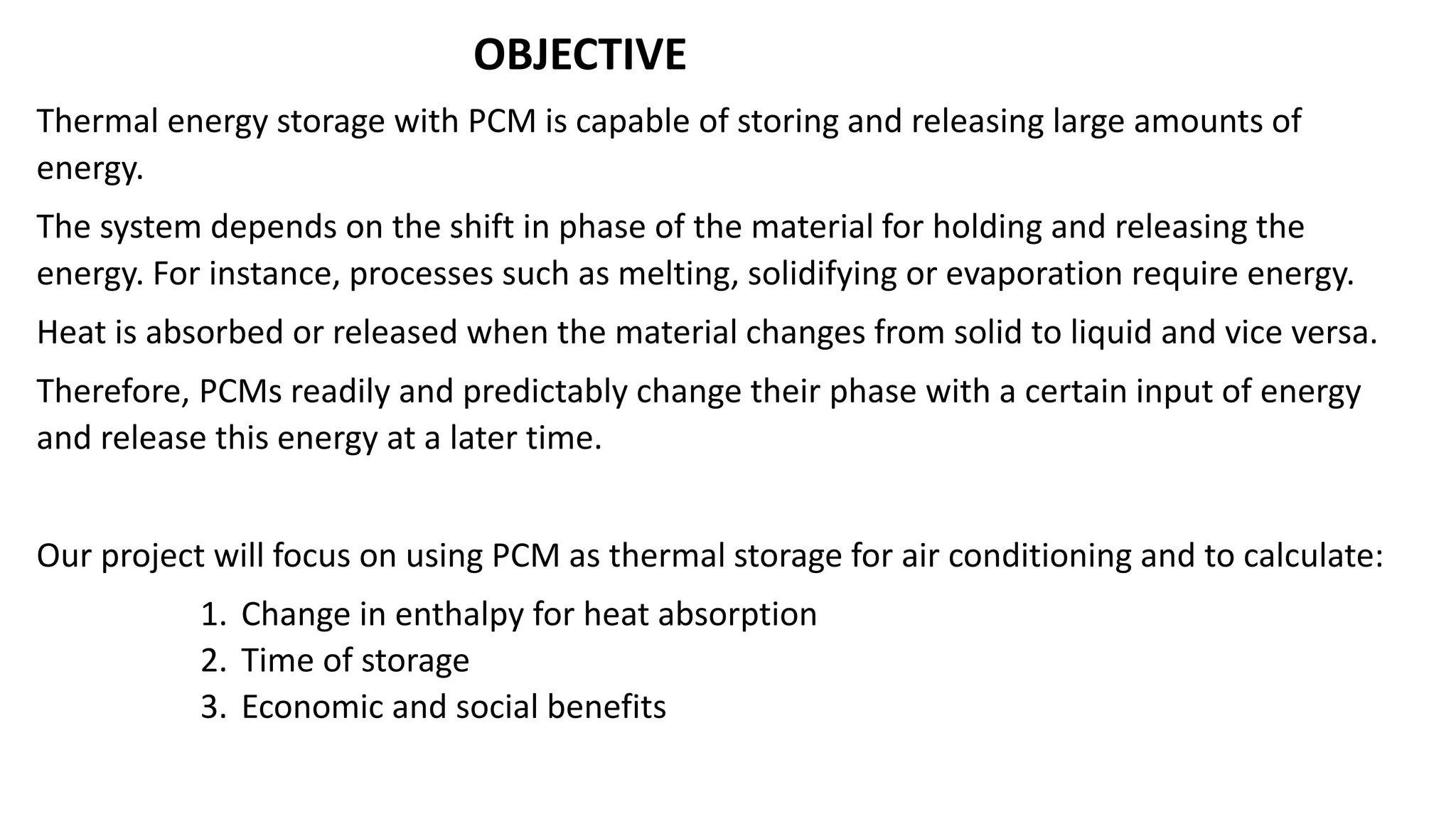 Air Conditioning System using Thermal Energy Storage with PCM | PPTX