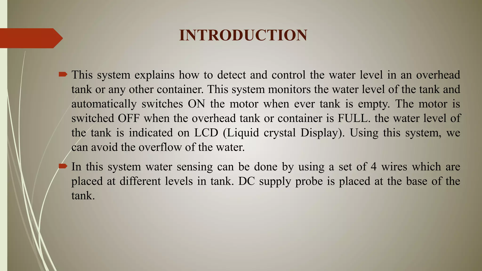 Water Level Controller Using 8051 Microcontroller Ppt