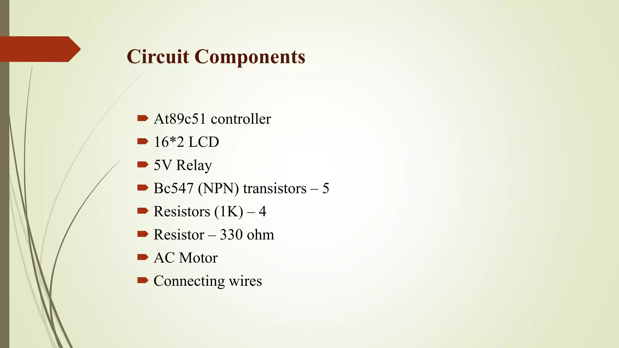 Water Level Controller Using 8051 Microcontroller Ppt