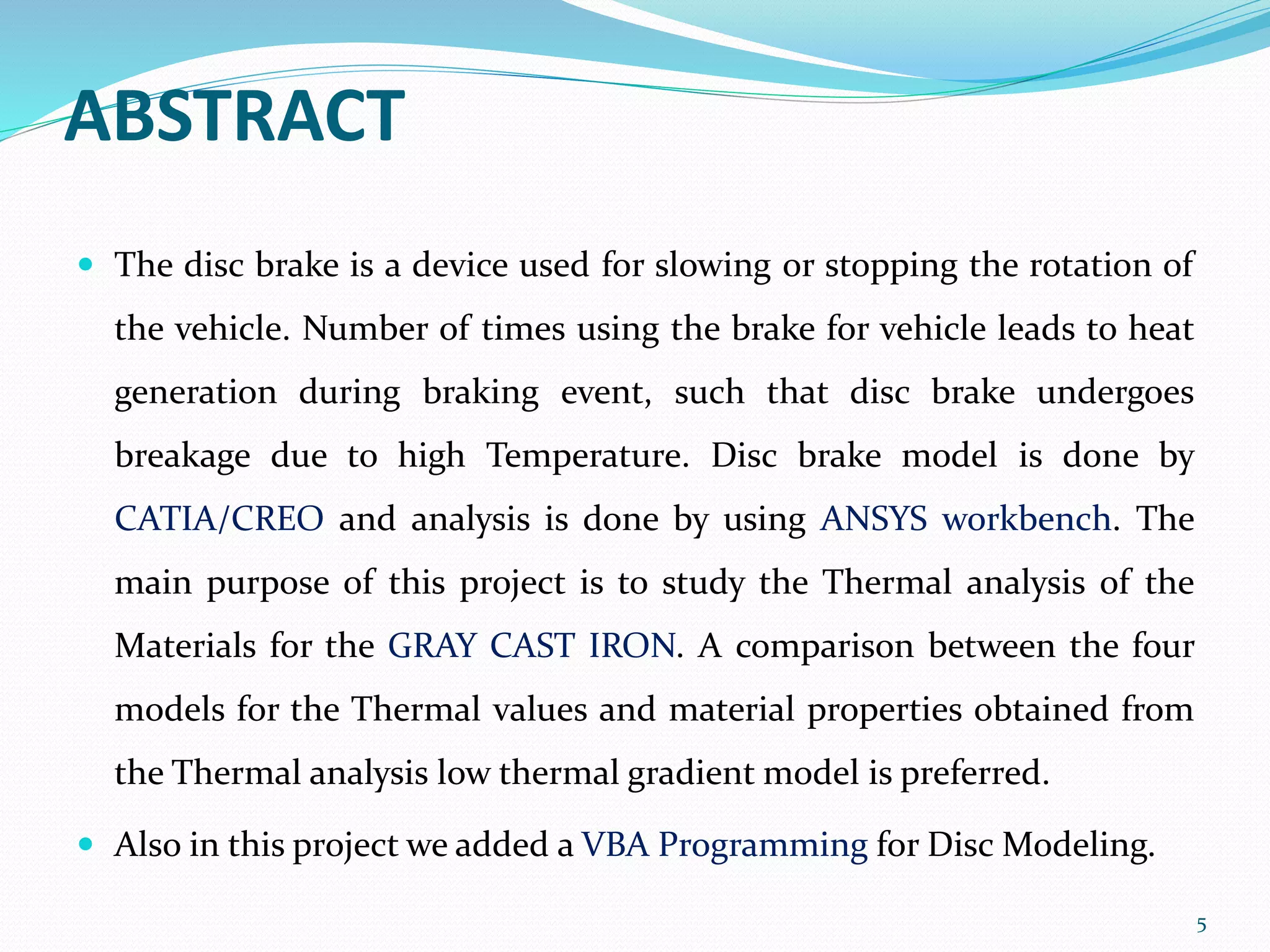THERMAL & STRUCTURAL ANALYSIS ON DISC BRAKE ROTOR WITH DRAFTING USING ...