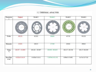 THERMAL & STRUCTURAL ANALYSIS ON DISC BRAKE ROTOR WITH DRAFTING USING ...