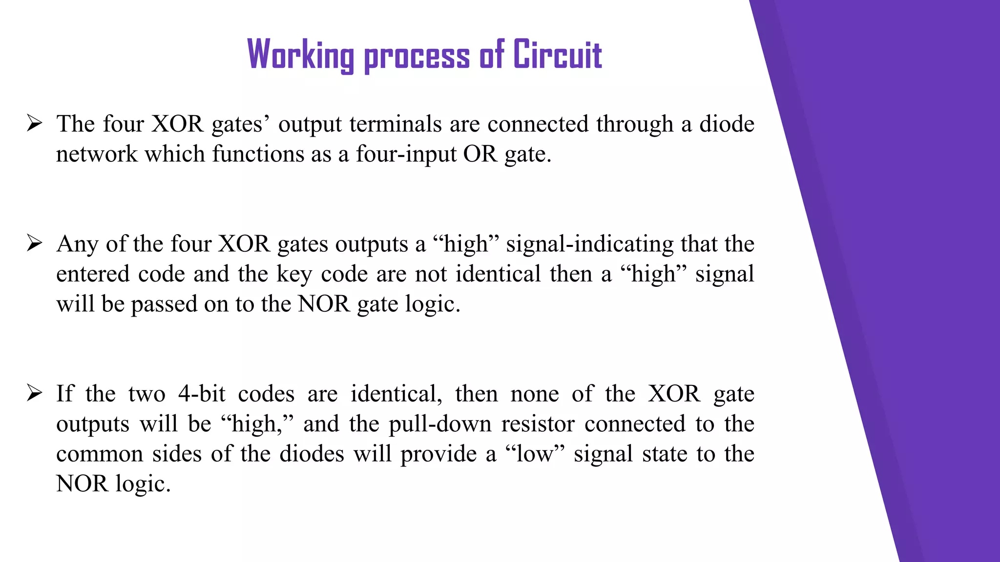 Security System Using Xor Gate Nor Gate Ppt