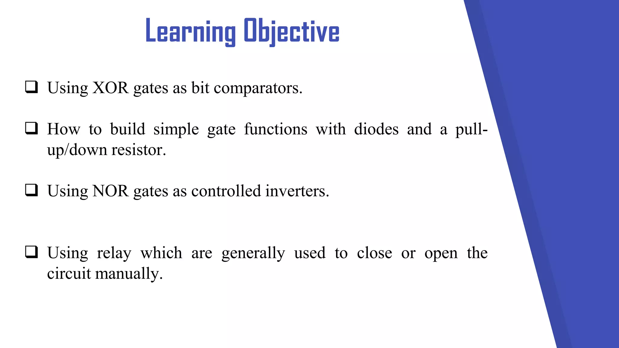 Security System Using Xor Gate Nor Gate Ppt