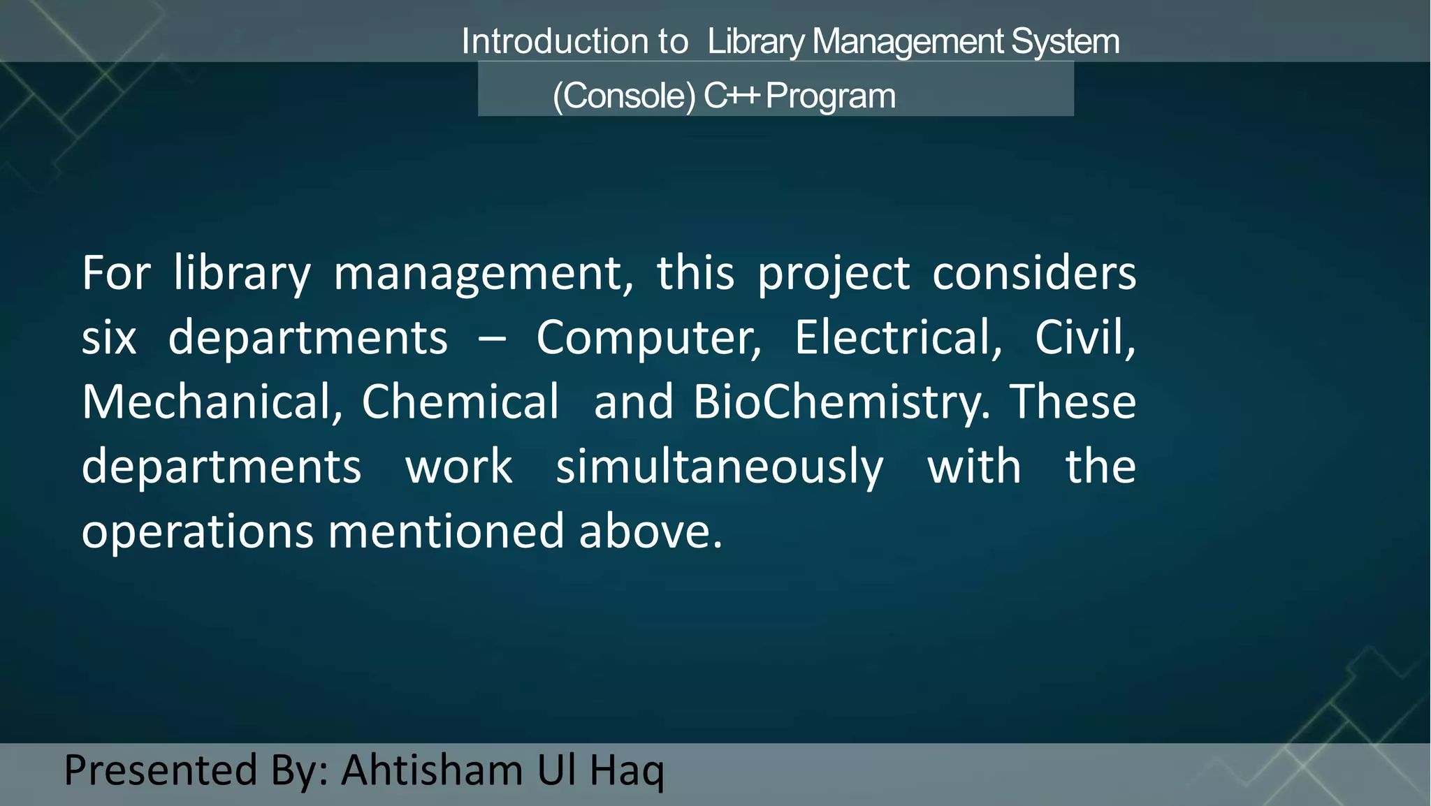 Library Management System ppt | PPTX