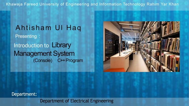 Library Management System Ppt Pptx Programming Languages Computing