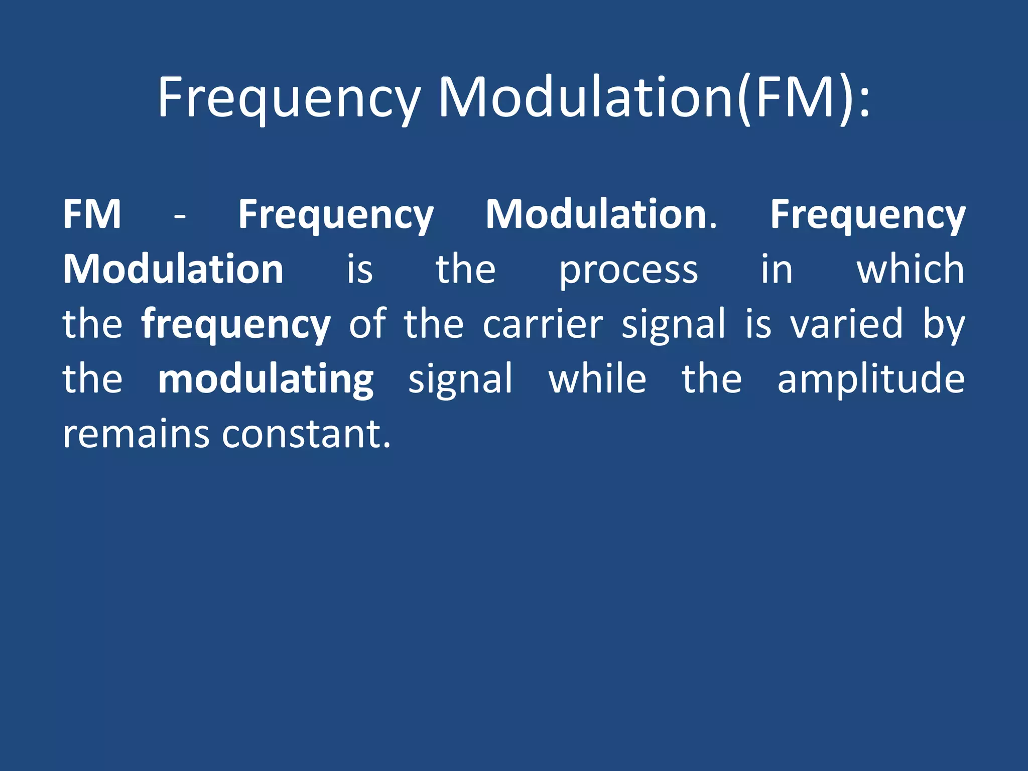 Frequency modulation Project presentation | PPTX