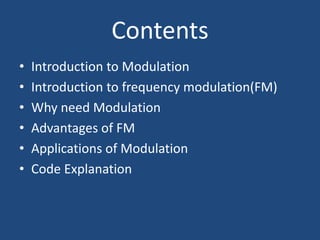 Frequency modulation Project presentation | PPTX