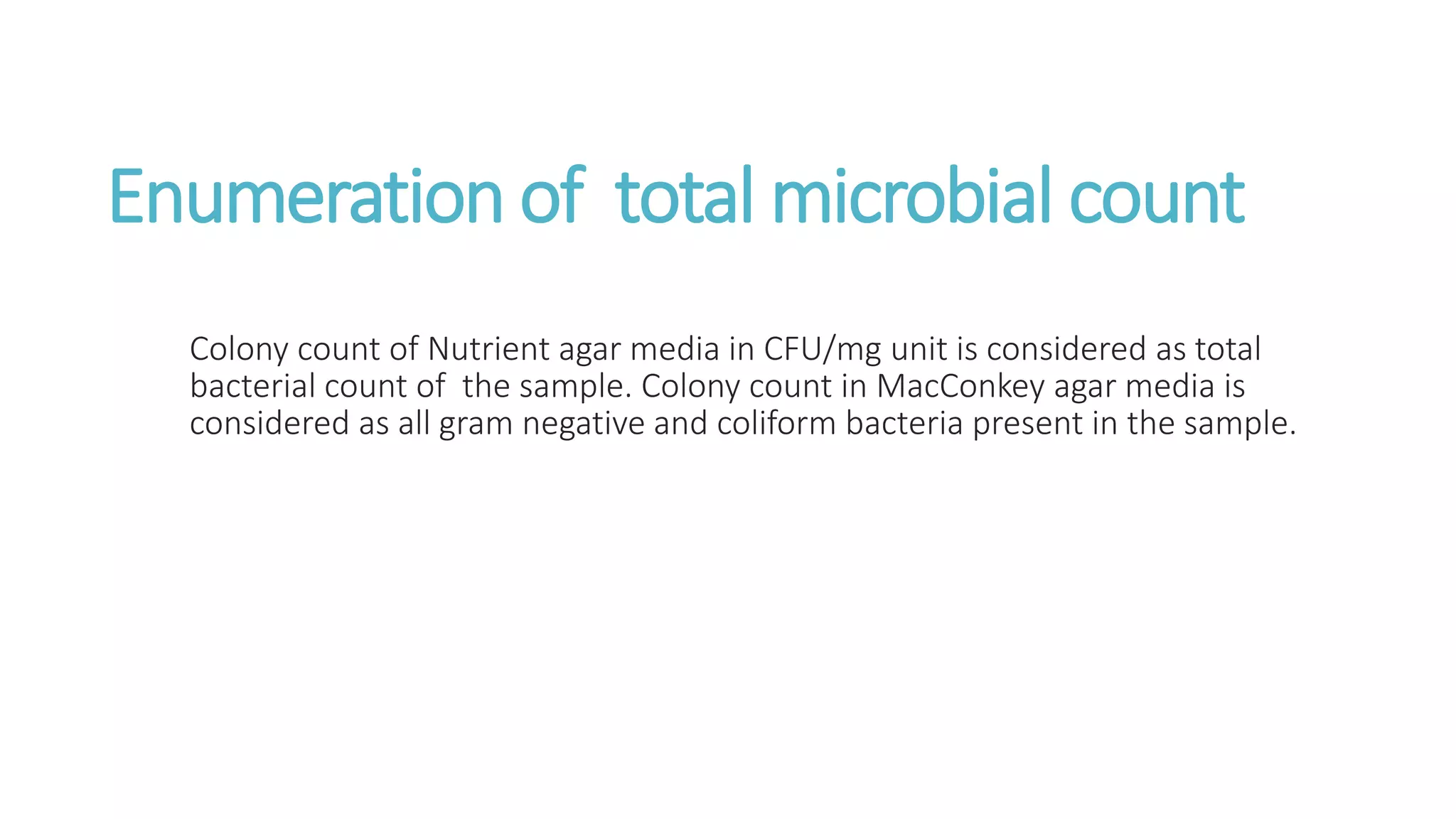 Isolation , Identification and Enumeration of Bacteria from Street Food ...