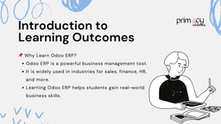 Learning Outcomes – Odoo ERP for Students | PPT