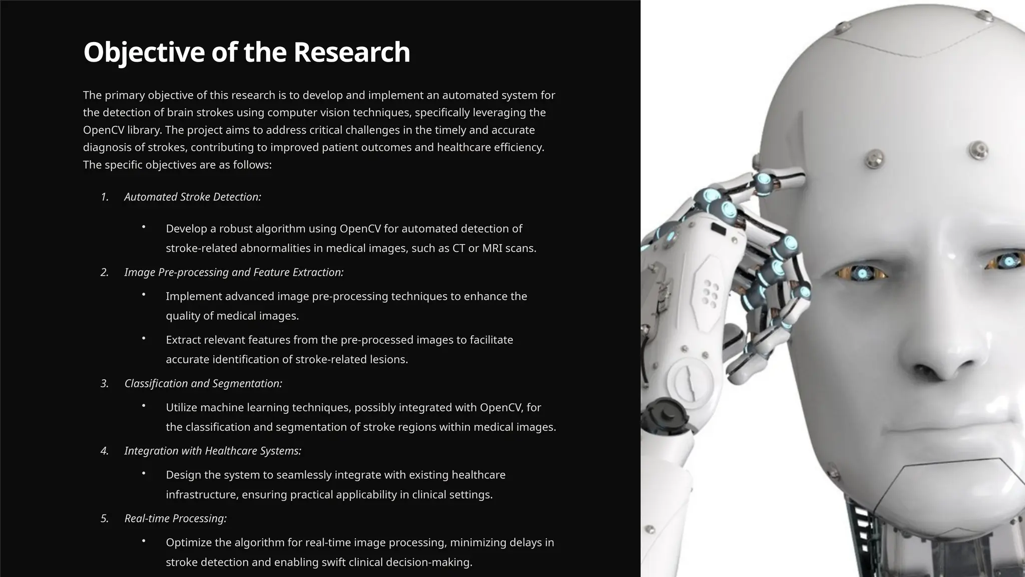 Brain Stroke Image Recognition using OpenCV | PPTX