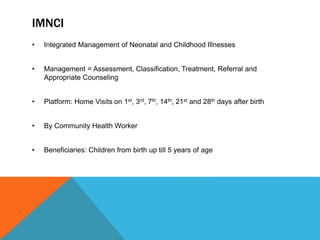 Evidence based IMNCI,VHND & RI Service delivery through Health system ...