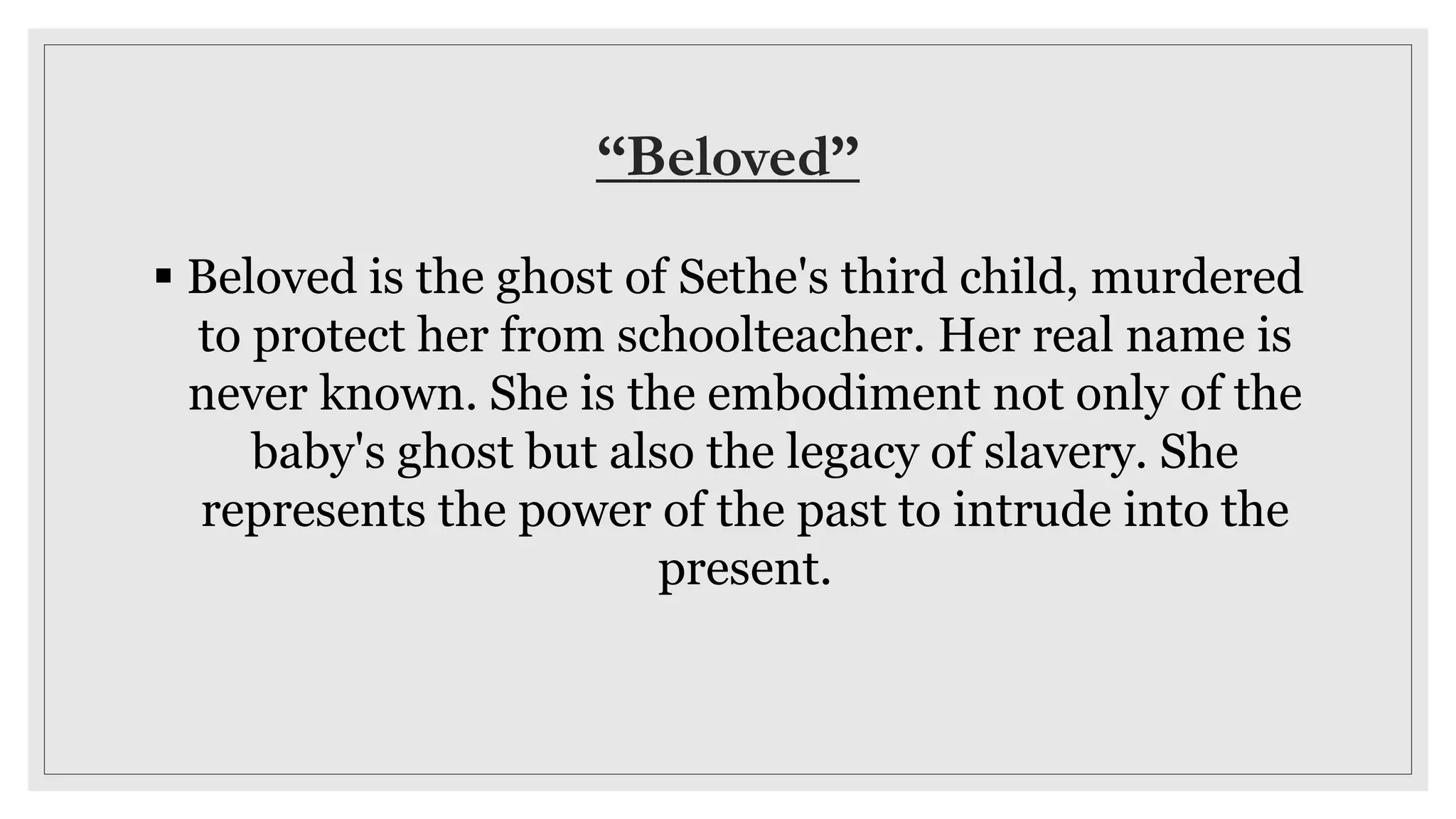 Beloved By Toni Morrison, American literature | PPTX