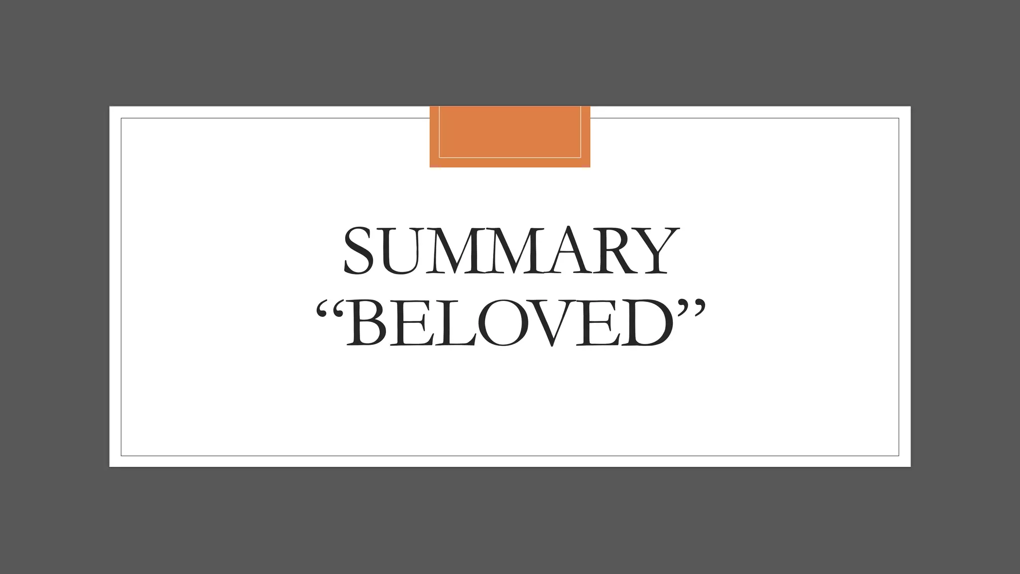 Beloved By Toni Morrison, American literature | PPTX