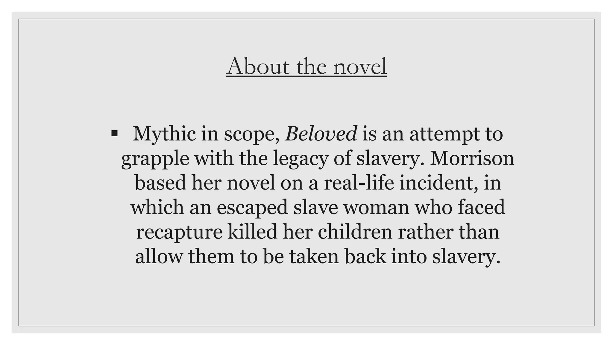 Beloved By Toni Morrison, American literature | PPTX